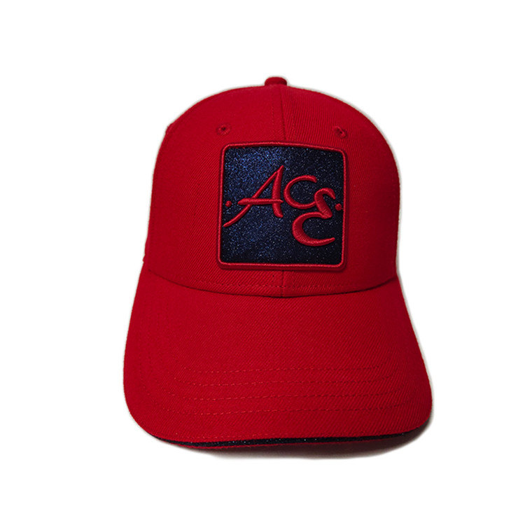 High-end ACE Unisex Female Male Custom Glitter Cloth Embroidery Logo ...